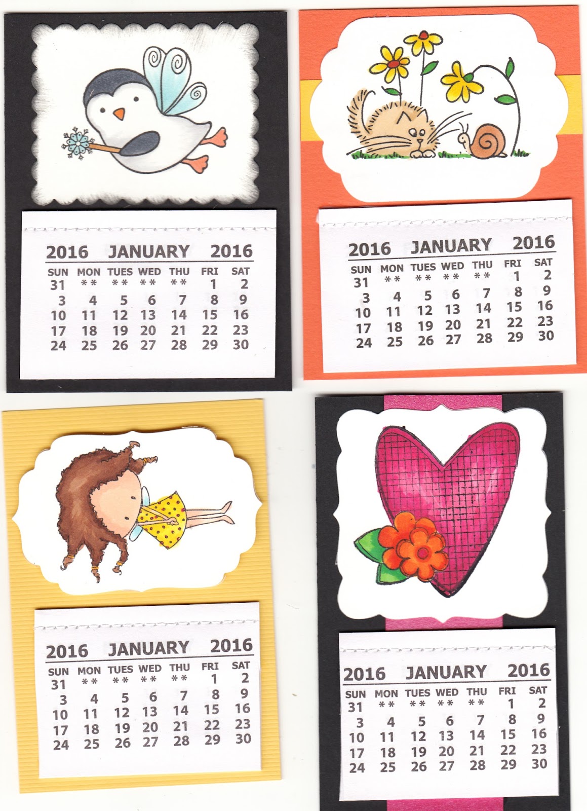 Holley's Blog: Mini Calendars