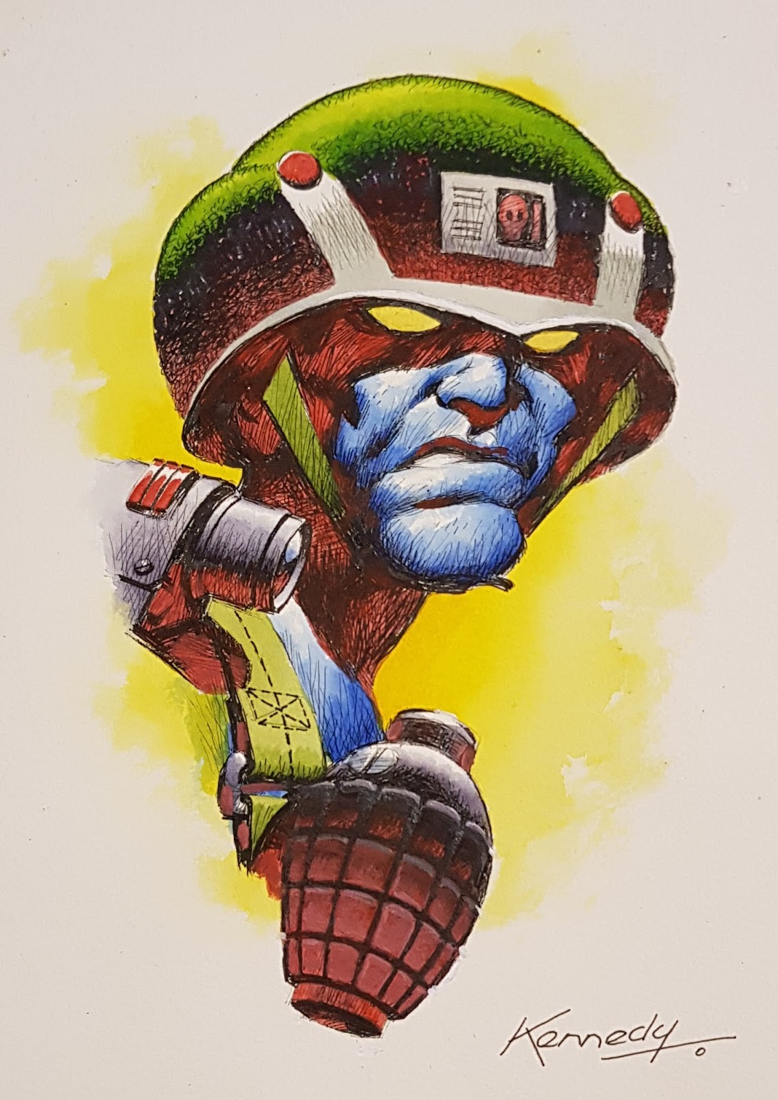 Ian Kennedy Art: Portfolio; Dredd, Strontium Dog, Rogue Trooper