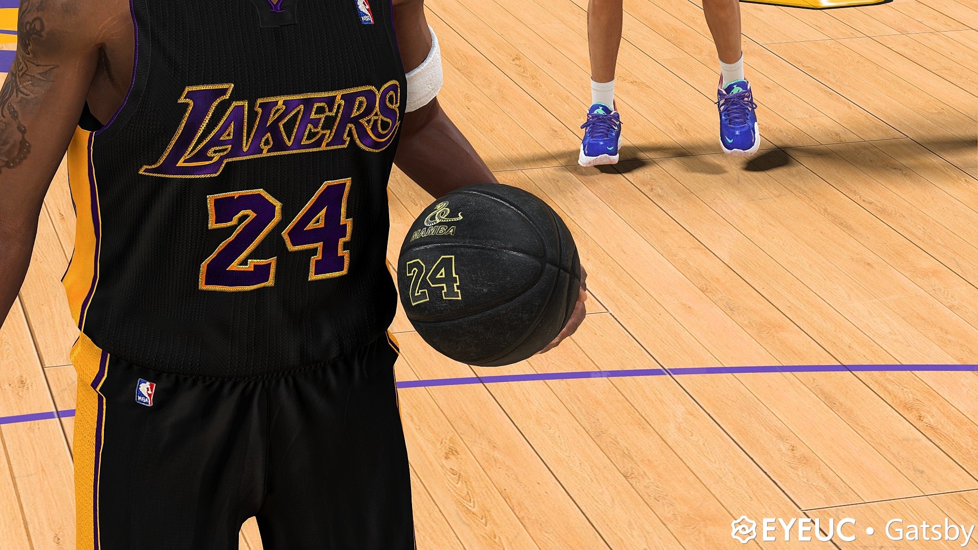 Black Mamba NBA Ball by MLLR & Gatsby [FOR 2K21 and 2K20]