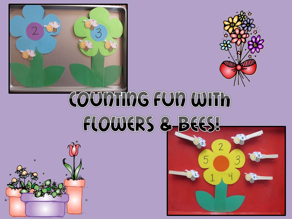 Teaching Munchkins: Counting and adding practice with Flower Ten Frames!