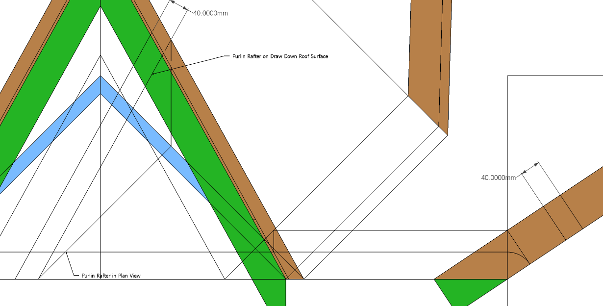Roof Framing Geometry: Purlin Rafter Foot Print