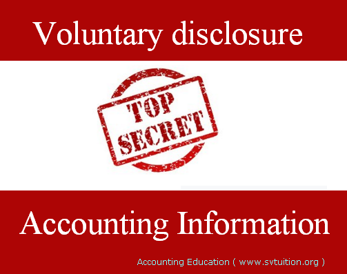 What is Voluntary disclosure | Accounting Education