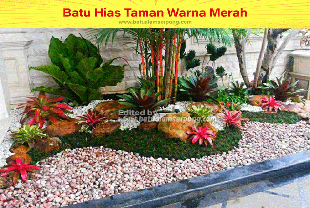 JUAL BATU HIAS TAMAN WARNA MERAH RED SINGAPORE JAKARTA - BSD - GADING ...