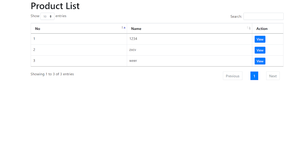 Create Datatable in Laravel