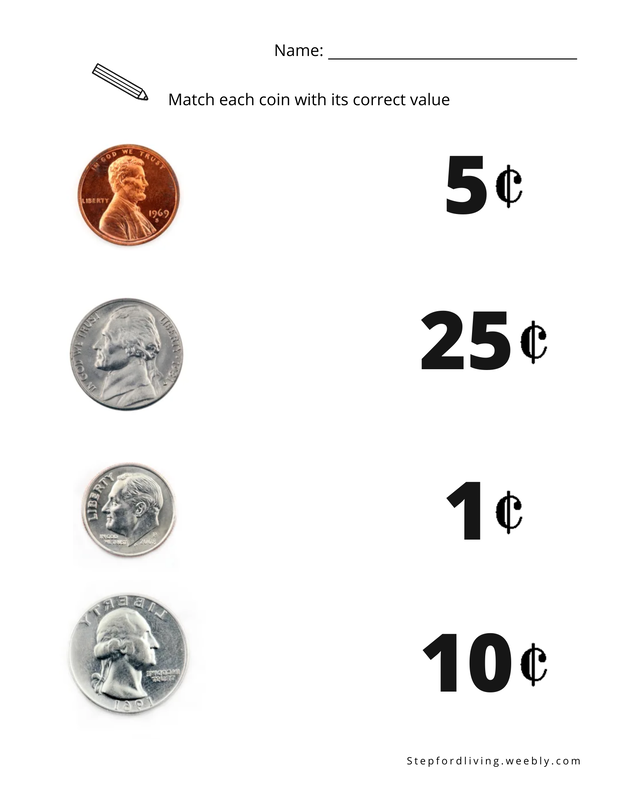 Free Coin Match Printable