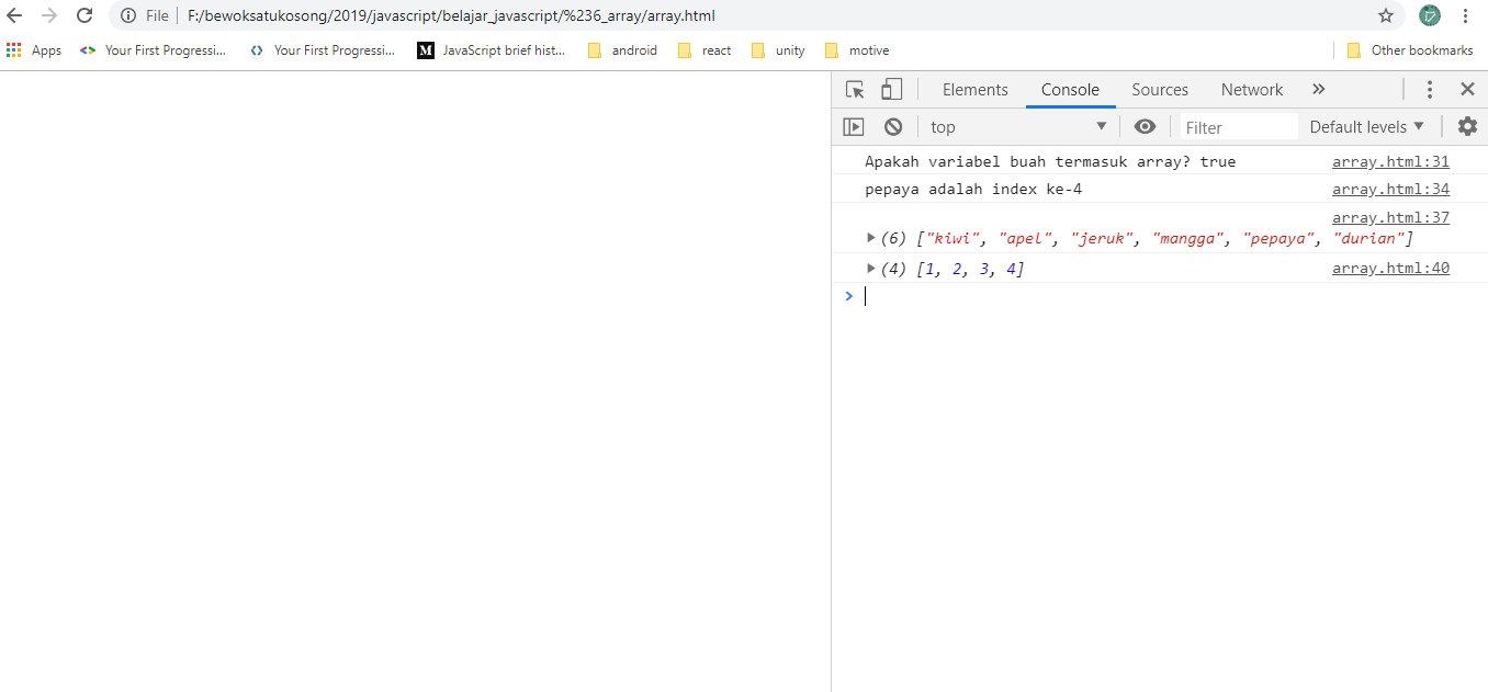 Belajar Javascript es5 Dan es6 Part 6 Mengenai Array - Tutorial Programming & Digital Marketing