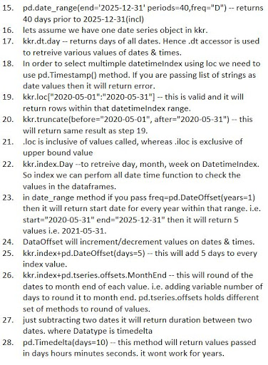 KKREDDYS: Dates & Time - Using Pandas Library