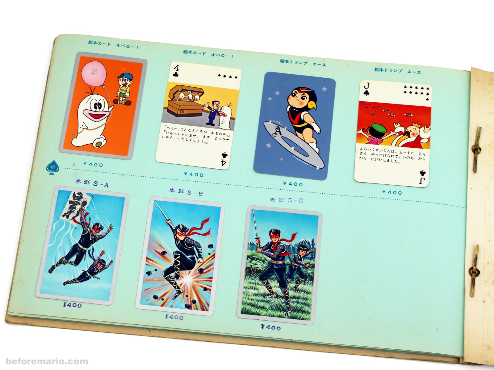 beforemario: Fifty year old Nintendo Playing Card sample book