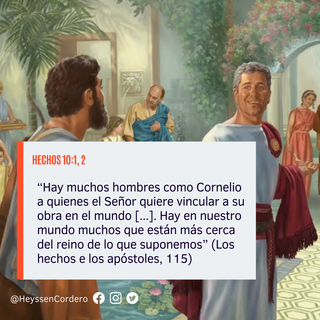 MENSAJES DE ESPERANZA: CORNELIO, EL EVANGELISTA SIN SER BAUTIZADO ...