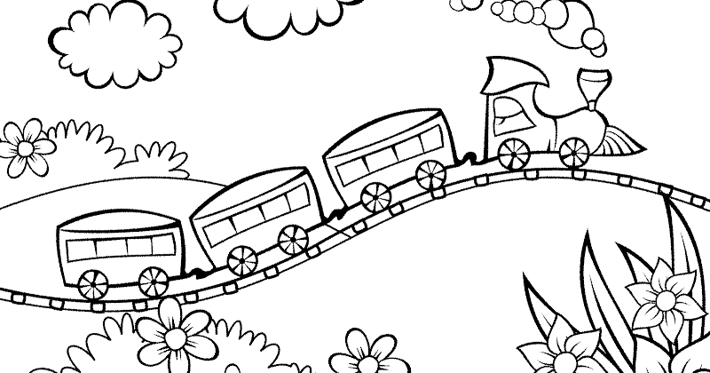 Lhn Arts: Gambar Mewarnai Kereta Api Untuk Anak PAUD dan TK