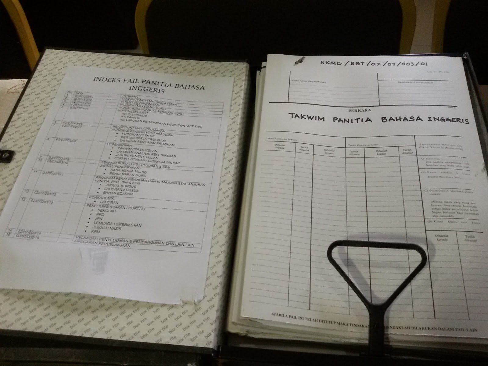 Saya Suka Sekolah Saya: Pengurusan Fail Kurikulum