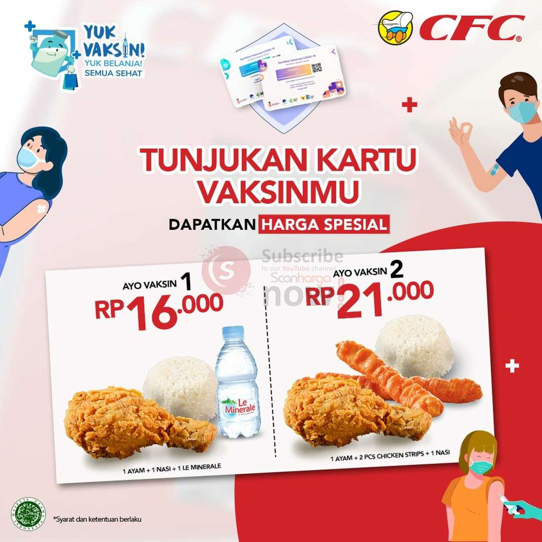 Promo CFC – Dapatkan Harga Spesial Menu dengan menunjukkan Kartu Vaksin - scanharga