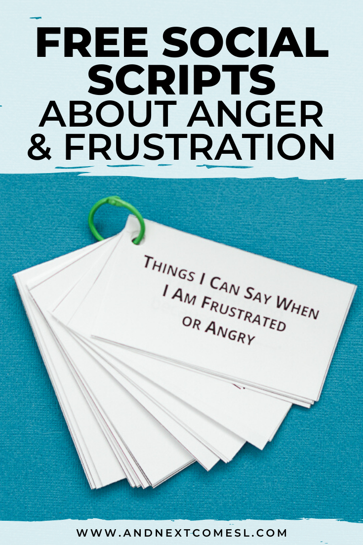 Free Printable When I Am Frustrated Social Scripts for Kids | And Next ...