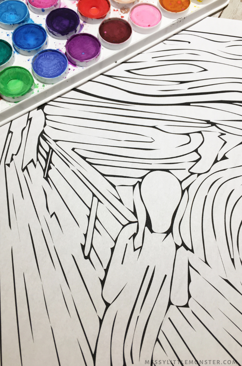 The Scream Coloring Page