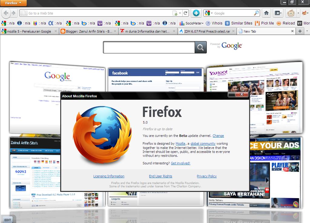 Zainul Arifin Site's: Free Download Mozilla Firefox 5.0