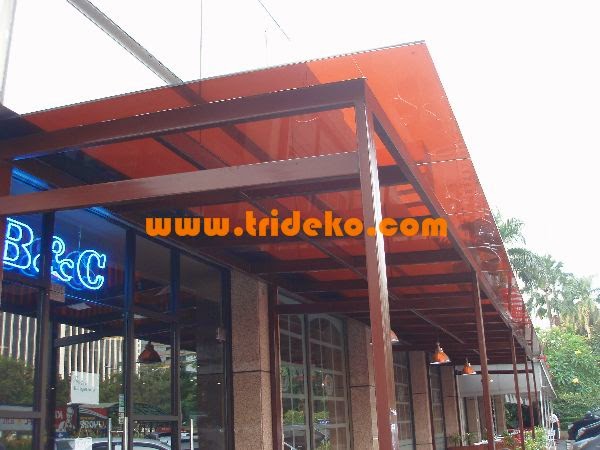 kanopi kaca, canopy kaca tempered laminated, sun louvre, kanopi atap ...