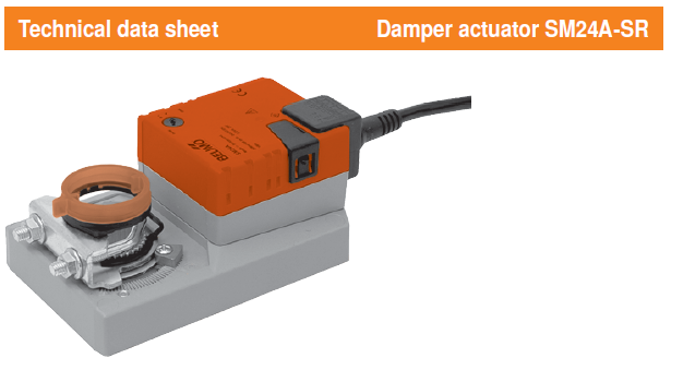Technical data sheet Damper actuator motorized damper install Duct ...