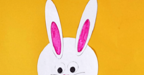 Shape Bunny Paper Craft with Free Template | Finding Myself Young
