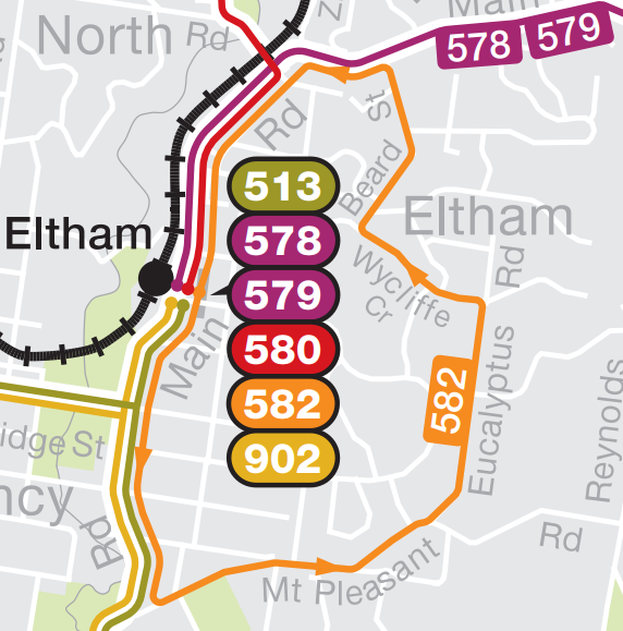 Melbourne on Transit: Timetable Tuesday #41: Widdershins on the 582 bus