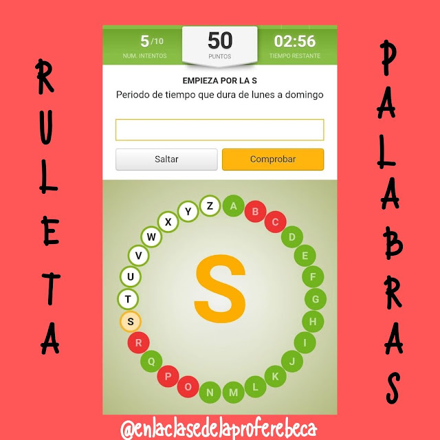 En la clase de la profe Rebeca: EL ROSCO DE LAS PALABRAS