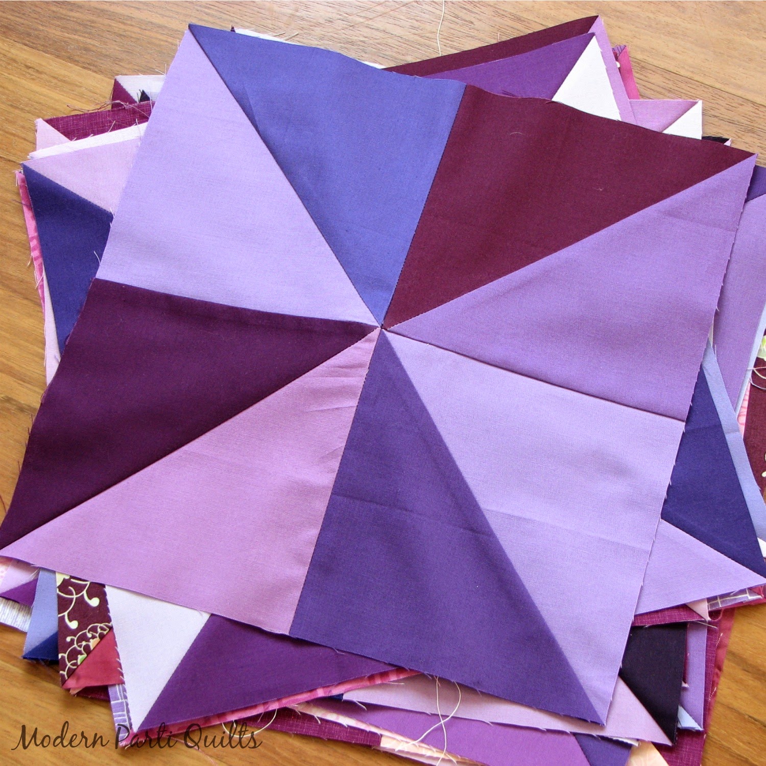 Modern Parti Quilts: Purple Pinwheel Quilt