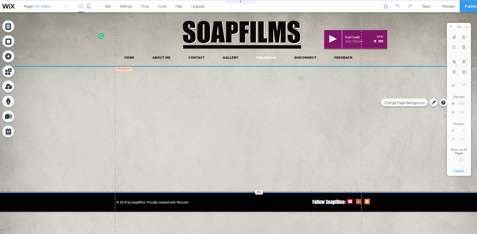 Wix update and trailer poster design