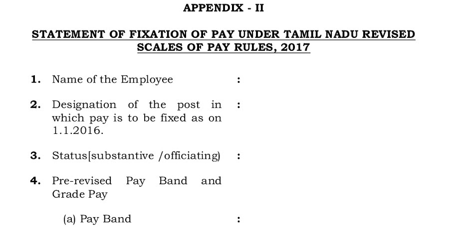 TN 7th PAY - New Fixation Form as per G.O 303 & Model Form (Empty ...