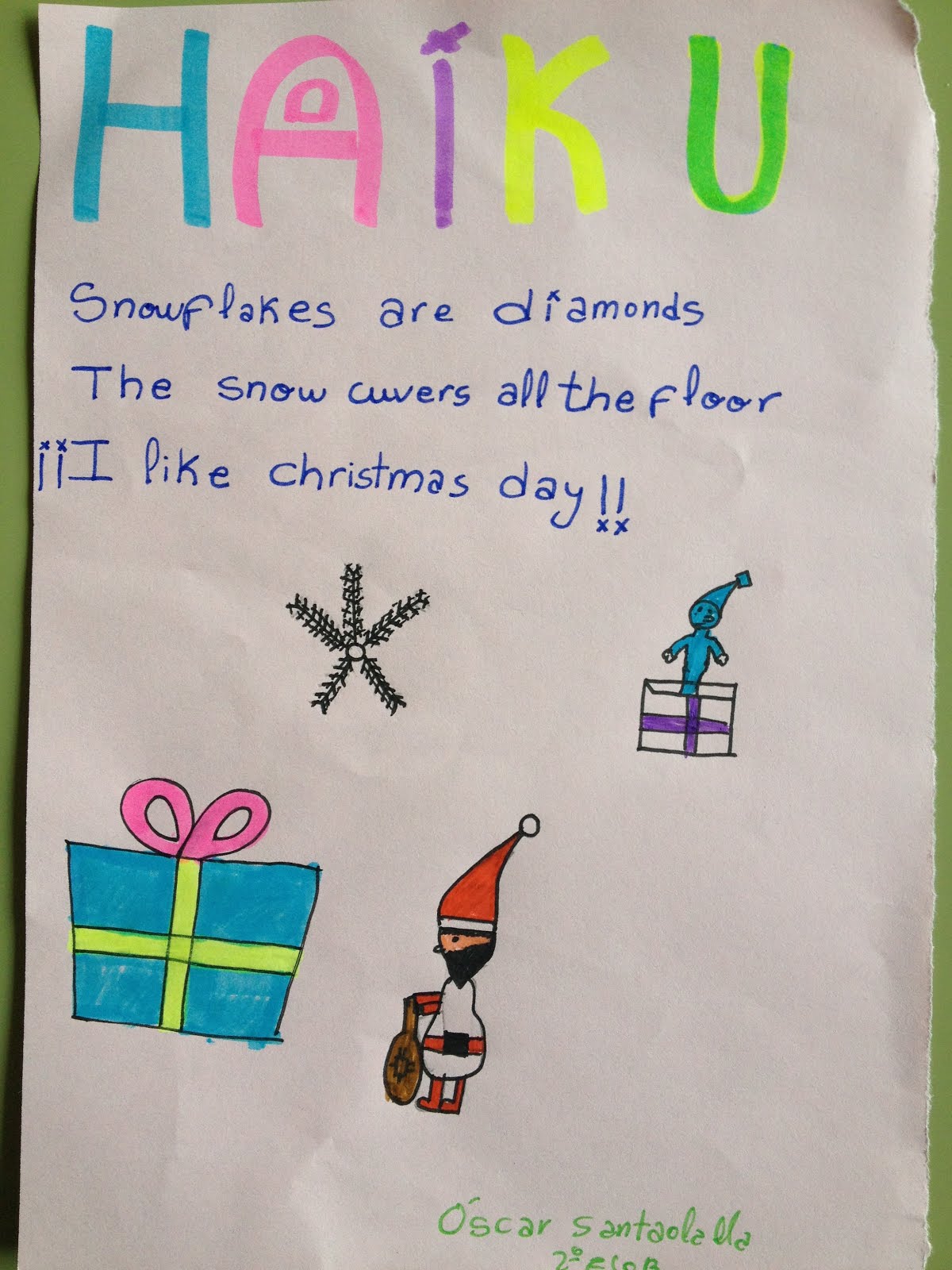 English Corner CORMAR: Christmas Haikus (2ºESO)