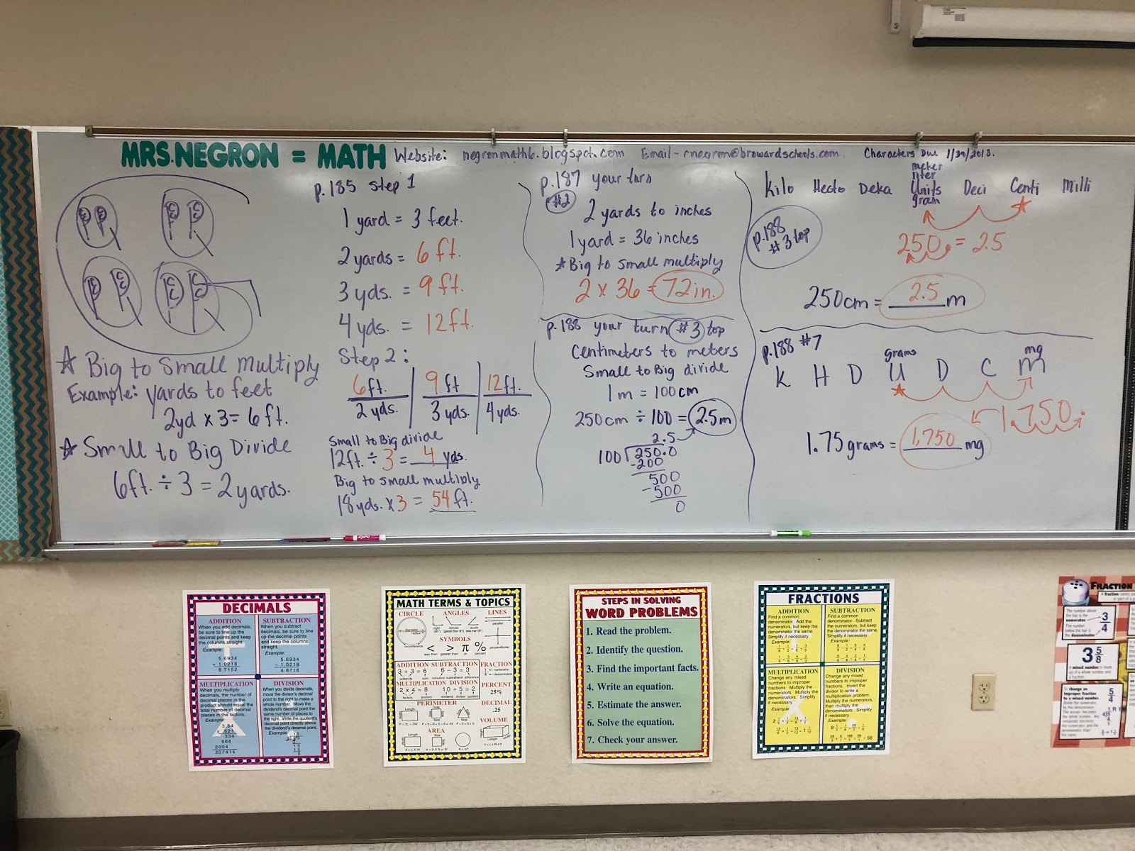 Mrs. Negron 6th Grade Math Class: Lesson 7.3 Converting Within ...