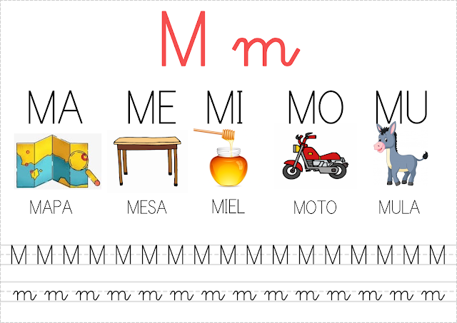 Mercerator 4 años: TAREA 7 DE ABRIL: LA LETRA M