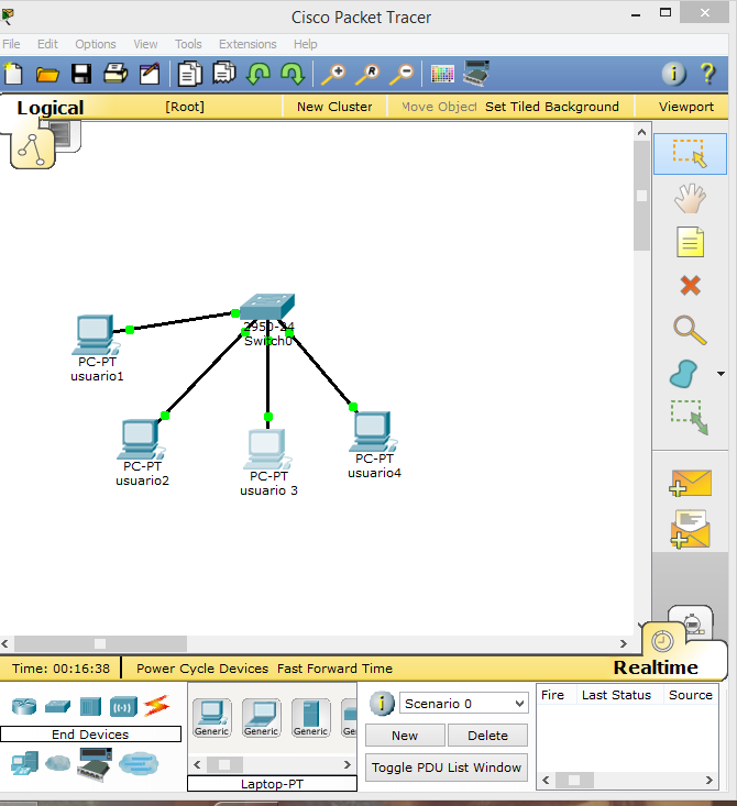 ElectivaVI-Redes: Ejercicio de packet tracer