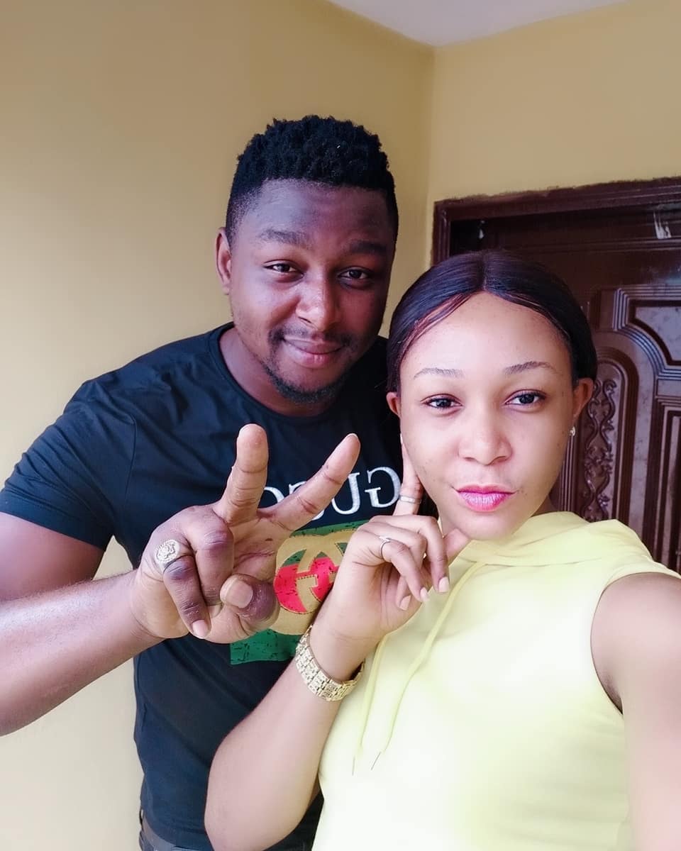 Jennifer Obodo with her brother