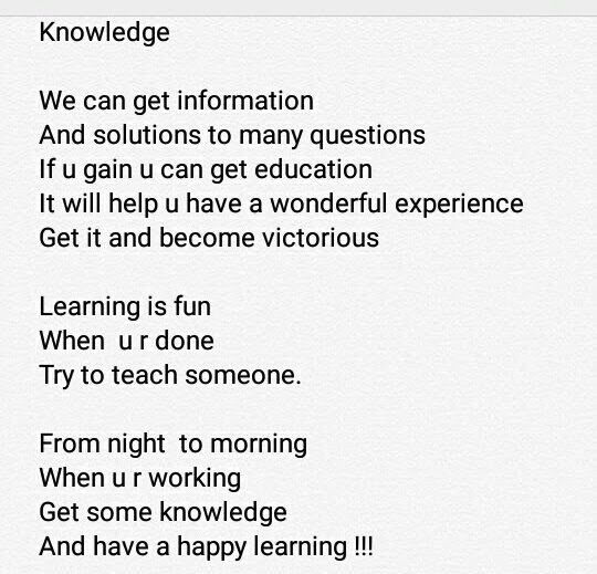 2 Poems on Knowledge