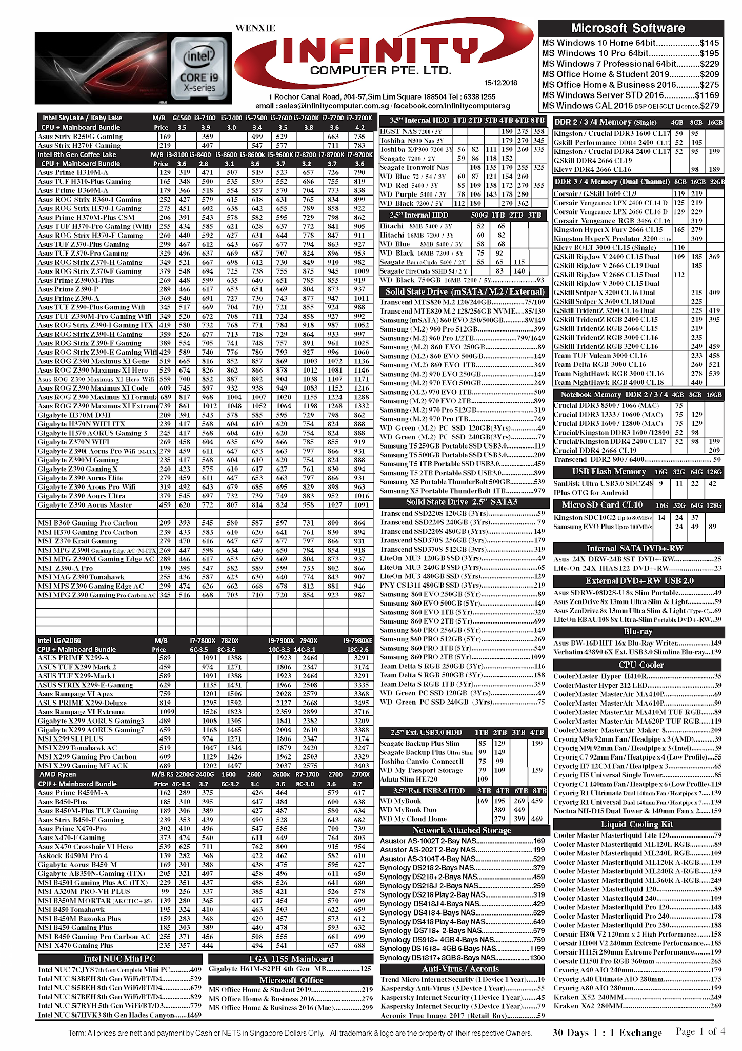 SG PC Fair - Brochures, Flyers and Price List page: Infinity Computer ...