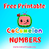 Free printable Cocomelon Numbers - oh partyland