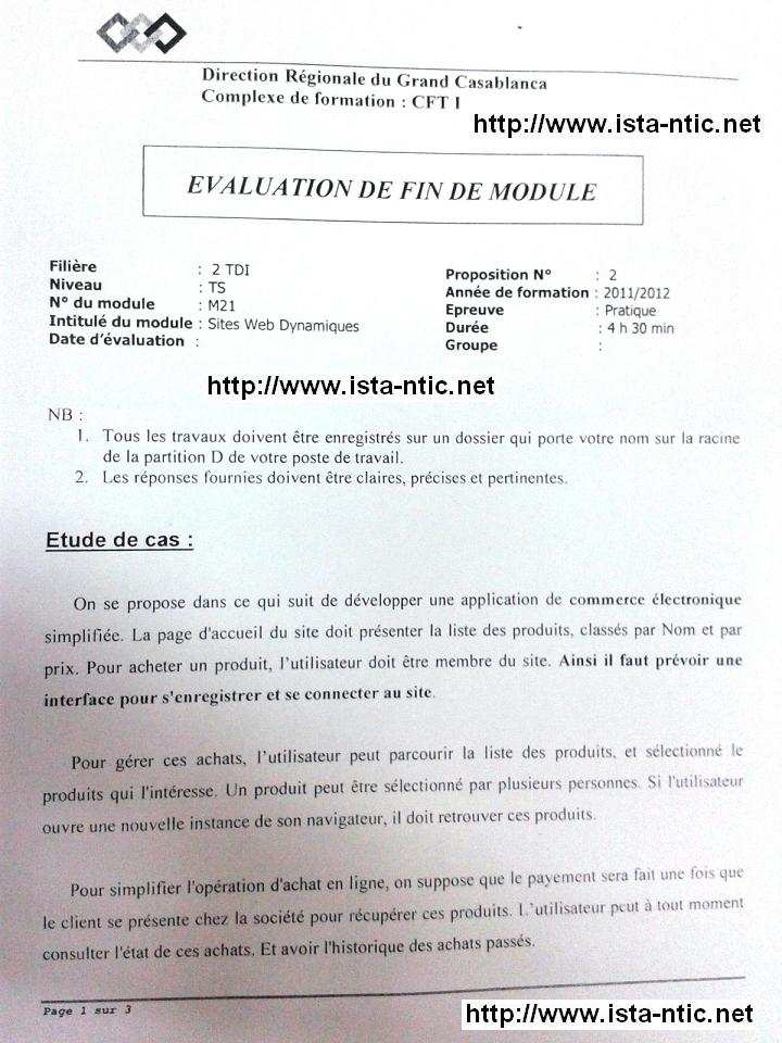 Examen de Fin de Module Régional Asp.Net V 2 ~ easy_developpement