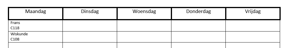 Retail 3.11: Werken met tabellen: uurrooster maken