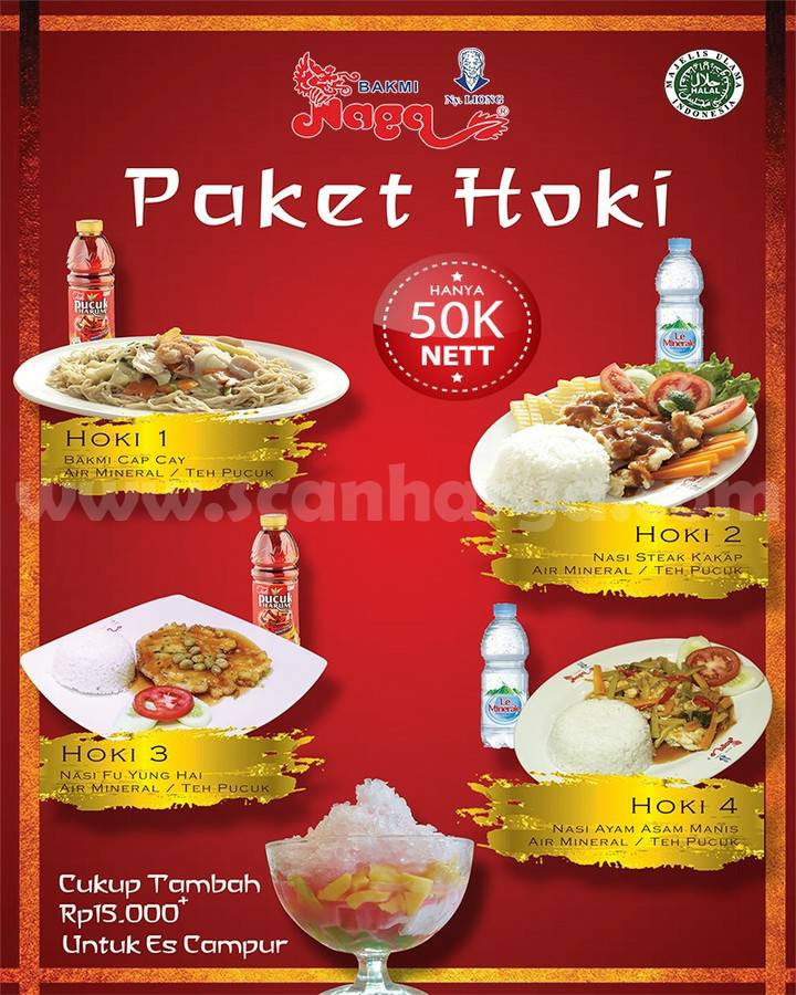 BAKMI NAGA Promo PAKET HOKI! Harga hanya 50K nett - scanharga