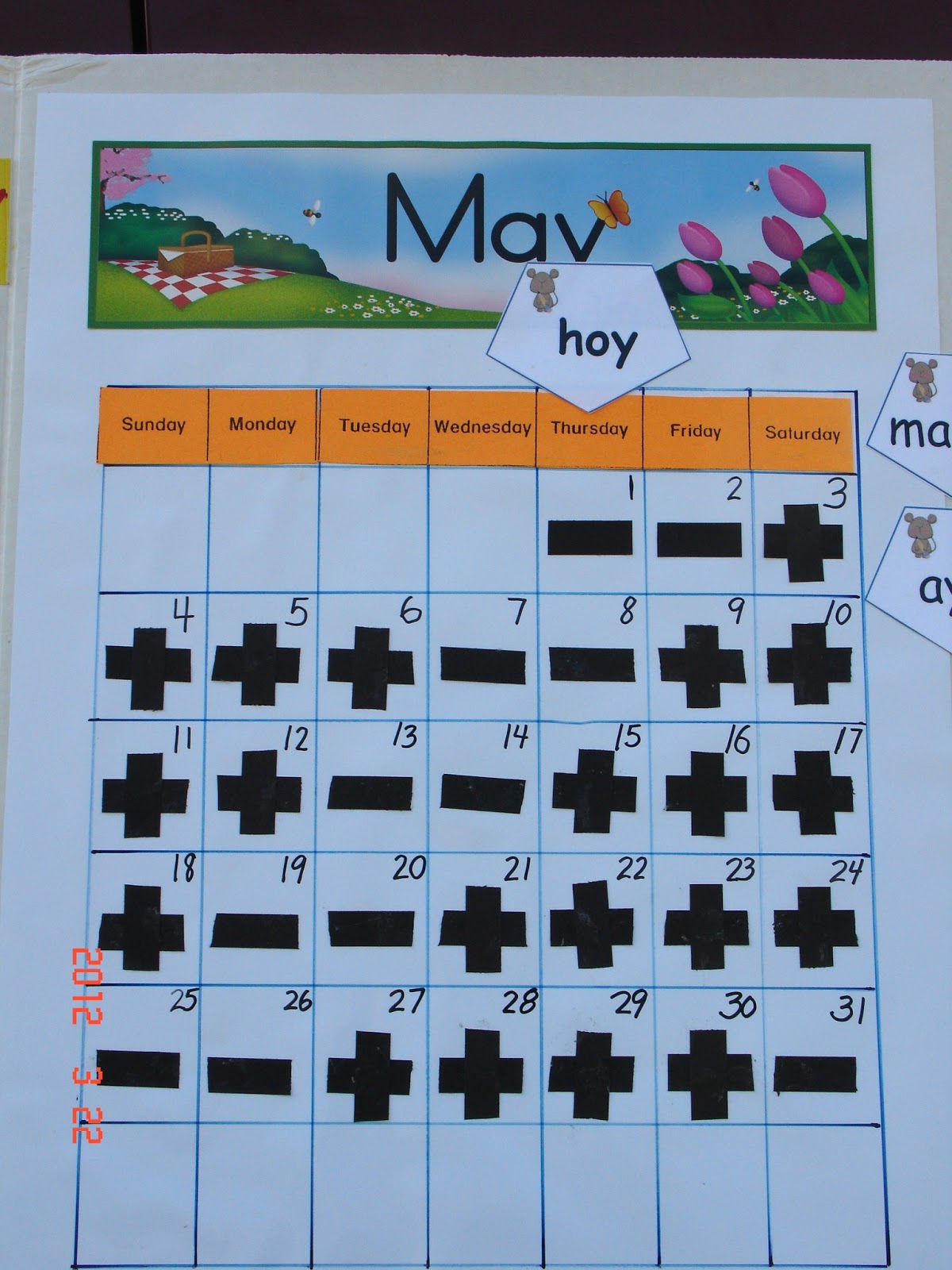 Multi-Grade Matters: Ideas for a Split Class: May Calendar Board