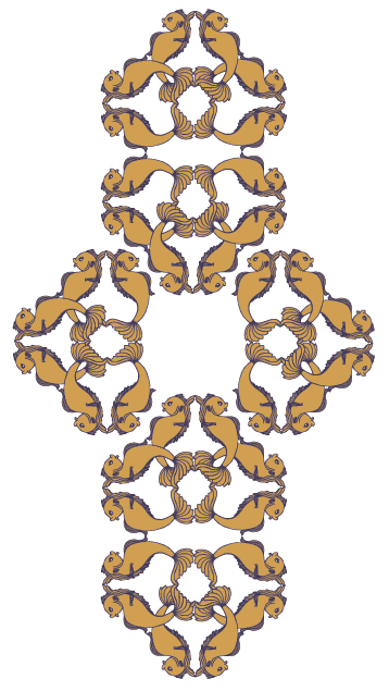 CELINEKBLOG : Experiment with Fish - Damask Fish Pattern