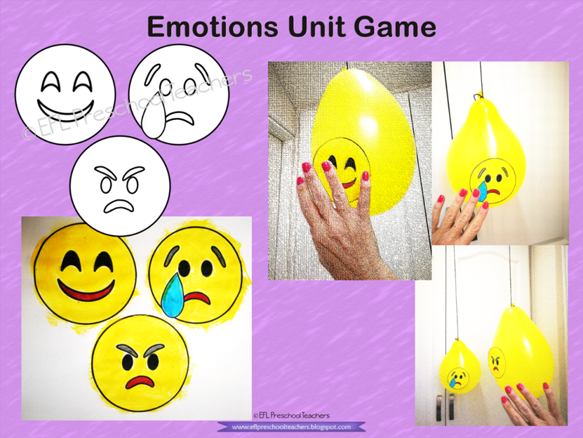 ESL/EFL Preschool Teachers: Emotions Theme Games and Printable book for ...