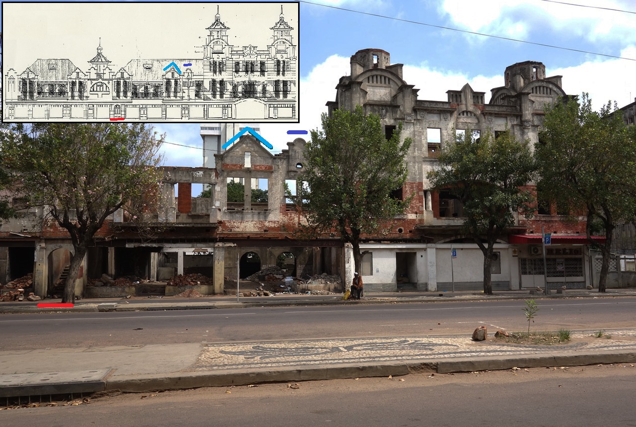 Prédio Pott - estudo da U. Pretória, estrutura e fachada leste (11/12)