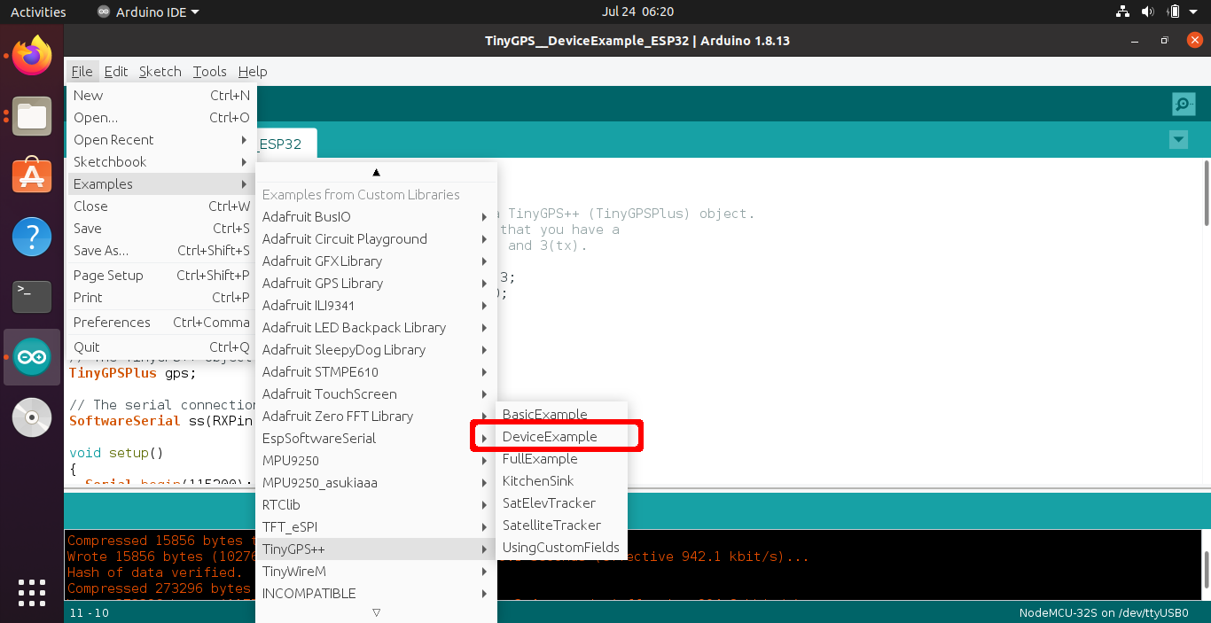 Arduino-er: ATGM336H-5N/ESP32, read GPS position using TinyGPS++