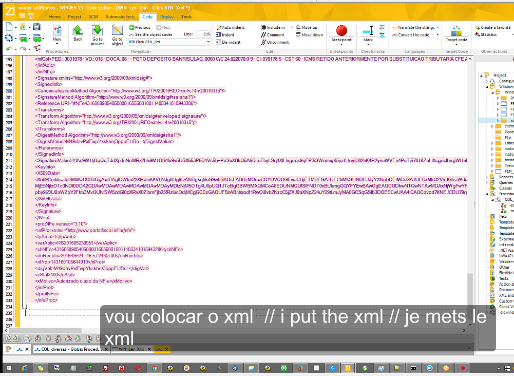 Windev21 Aulas,Estudos e Desenvolvimento: Curso WinDev - Xml - 002 - Ler xml Aula 1/...