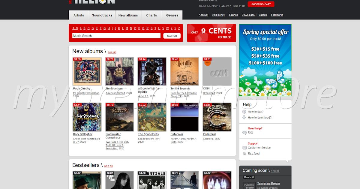 MP3MILLION.COM Premium Account Balance $85.49