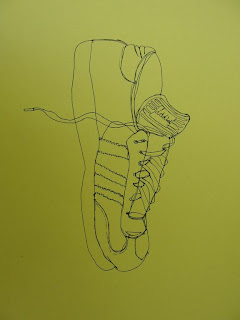 Cari Albritton's Art: Contour Shoe Drawing