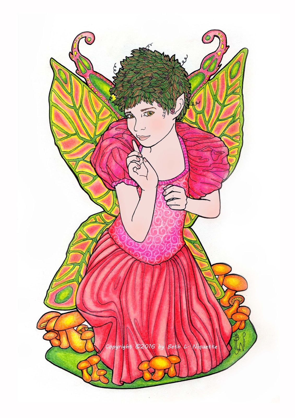 Beth's Artworx: Colorful Spring Fae -Paint Party Friday