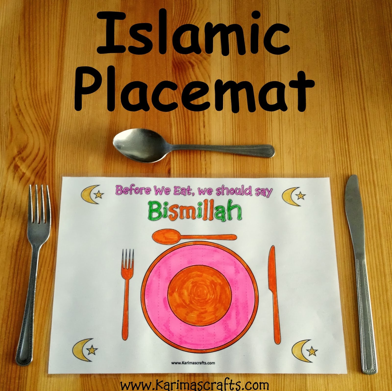 Karima's Crafts: Islamic Placemat and Worksheets - 30 Days of Ramadan ...