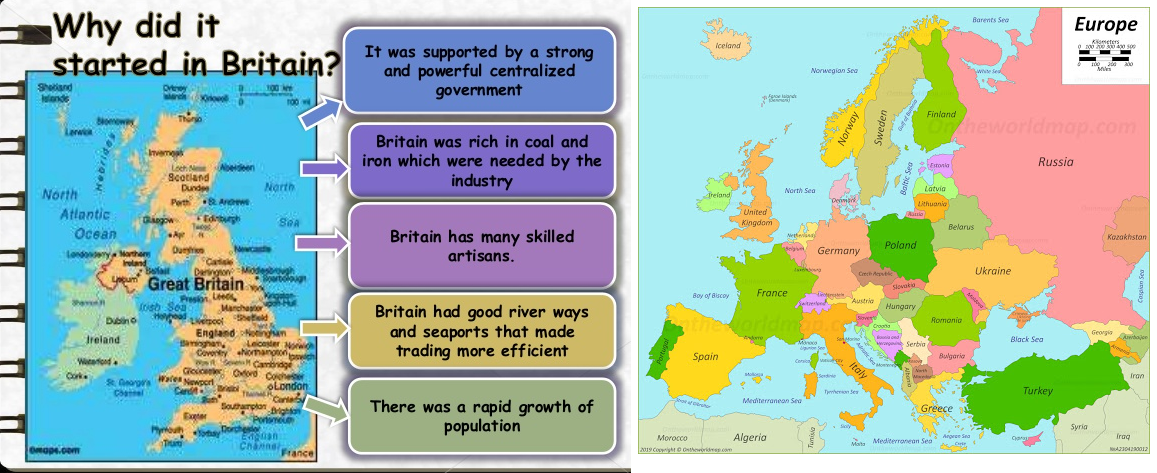 Industrial Revolution In Britain Map