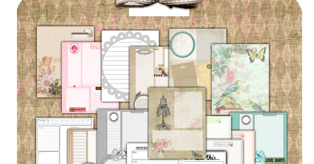 Sweetly Scrapped: Art Journal Printable Pages, Cards and File Folders